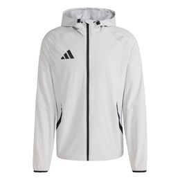 adidas Performance Sportjacke 'Tiro Travel' Herren Gr&ouml;&szlig;e XXXL hellgrau / schwarz