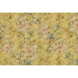Livingwalls living walls Fototapete &raquo;Walls by Patel Tender Blossom 2&laquo; glatt Vlies, Wand, Schr&auml;ge gelb Vlies B/L: 4m x 2,7m