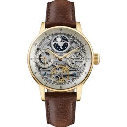 Ingersoll Herren Automatikuhr &raquo;The Jazz&laquo; Armbanduhr, Herrenuhr, Mechanische Uhr, Lederarmband, analog, Dualzeit Einheitsgr&ouml;&szlig;e