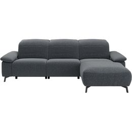 Musterring Ecksofa &raquo;MR 370, intelligenter Komfort im modernen Design&laquo; Optionale Relaxfunktion, flexible Kopfteile & klappbare Armlehnen grau 100% Polyester B/H/T