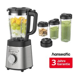 Hanseatic Standmixer &raquo;HBL14001175SD mit 1,75L Fassungsverm&ouml;gen&laquo; 1400 W inkl. 3 Jahre Herstellergarantie silber Einheitsgr&ouml;&szlig;e Standmixer