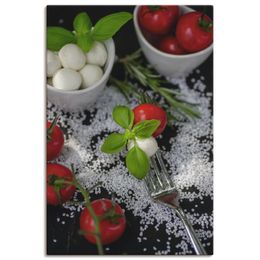 Artland Leinwandbild &raquo;Mediterranes aus der K&uuml;che&laquo; Lebensmittel 1 Stk. tlg. auf Holzrahmen gespannt beige Leinwand B/H/T: 40cm x 60cm, Leinwandbild 