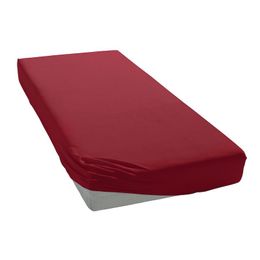 bellana Spannbettlaken &raquo;bellana Aqua mit Elasthan, 160 g/m&sup2;&laquo; Spannbetttuch f&uuml;r Matratzen bis 35cm H&ouml;he, b&uuml;gelfrei, faltenfrei rot Jersey-Elasthan, 