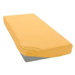 bellana Spannbettlaken &raquo;bellana Aqua mit Elasthan, 160 g/m&sup2;&laquo; Spannbetttuch f&uuml;r Matratzen bis 35cm H&ouml;he, b&uuml;gelfrei, faltenfrei gold Jersey-Elasthan, 