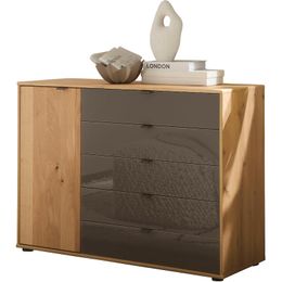 Wiemann Kombikommode &raquo;Cardiff Sideboard, W&auml;scheschrank, teilmassiv Bianco-Eiche, Schubladen&laquo; Kommode 120x86x43 cm, braun, mit D&auml;mpfung, MADE IN 