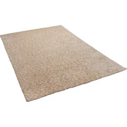 Sansibar Teppich &raquo;Munkmarsch Uni&laquo; rechteckig 20 mm H&ouml;he meliert, 100% Polyester, besonders weich, Wohnzimmer, Schlafzimmer beige Polyester B : 120cm 1 Stk., 
