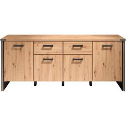 Home Affaire Sideboard &raquo;Mia&laquo; 1 Stk. tlg. Echtholzoptik, Eiche, 207 cm breiter Schrank B/H/T: 207cm x 88cm x 42cm, 2 Stk., 4 Stk.