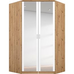 Rauch Eckkleiderschrank &raquo;Bremen&laquo; mit 8 Einlegeb&ouml;den wei&szlig; Holzwerkstoff B/H/T: 117cm x 199cm x 118cm