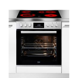 Beko Elektro-Herd-Set &raquo;BBUM12320XMPE&laquo; mit 2-fach-Teleskopauszug Pyrolyse-Selbstreinigung Gleichm&auml;&szlig;ige Hei&szlig;luft f&uuml;r perfekte Ergebnisse dank 