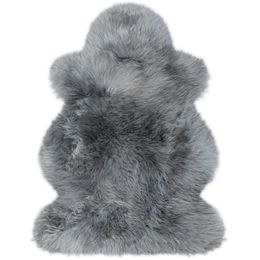 Heitmann Felle Fellteppich &raquo;Lammfell farbig - Premium Qualit&auml;t&laquo; fellf&ouml;rmig 70 mm H&ouml;he echtes Austral. Lammfell, besonders dicht & weich, verschiedene Gr&ouml;&szlig;en grau 