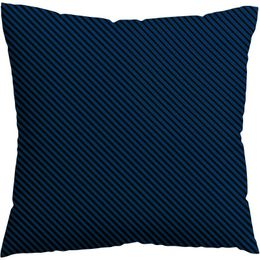 Schlafgut Kissenbezug &raquo;Premium Kissenbezug Woven Fade Satin (1 St)&laquo; Ton-in-Ton Rei&szlig;verschluss, Fadendichte von 300tc, Streifen, OEKO Tex blau Mako-Satin, 