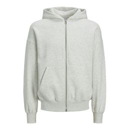 Jack & Jones JACK & JONES Zip-Up Hoodie 'JJEUrban Edge' male size XXXL Light grey