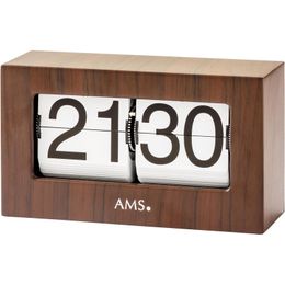 AMS Unisex AMS Tischuhr &raquo;T1177&laquo; Quarzuhr, B&uuml;ro, Wohnzimmer, Esszimmer, Holzoptik braun Einheitsgr&ouml;&szlig;e