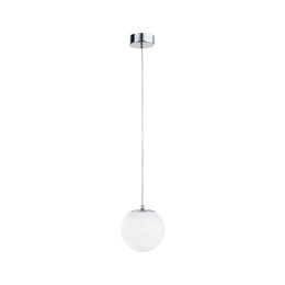 Paulmann LED Pendelleuchte &raquo;Selection Bathroom Gove IP44 9W 3000K Satin, Glas/Metall&laquo; 1 Stk. Warmwei&szlig; wei&szlig; 1, &Oslash; 17cm H: 150cm, 1 Stk.