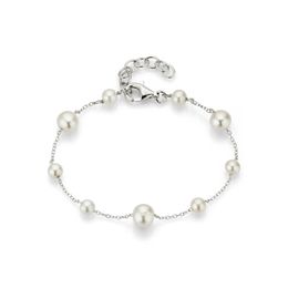 Firetti Damen Silberarmband &raquo;Schmuck Geschenk Armschmuck Armkette&laquo; Made in Germany - mit S&uuml;&szlig;wasserzuchtperle bunt 21cm, Perlen Silber 925 (