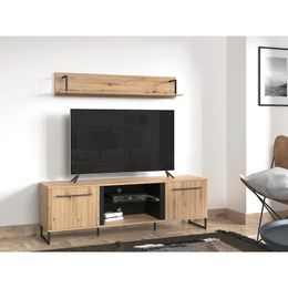Home Affaire TV-Board &raquo;Sardinia&laquo; Breite ca. 170 cm braun Holzwerkstoff B/H/T: 170cm x 54cm x 42cm, 2 Stk.