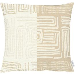 Apelt Dekokissen &raquo;Mino&laquo; beige Obermaterial: 75% Polyester, 15% Baumwolle, 10% Viskose. F&uuml;llung: 100% Polyester B/L: 48cm x 48cm, 1 Stk.