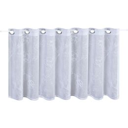 GERSTER Gardine &raquo;Davina&laquo; &Ouml;sen 1 Stk. tlg. &Ouml;senpanneau bestickt wei&szlig; Wirkware, Polyester 50cm, &Ouml;sen, 150cm