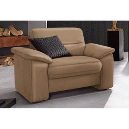 Sit & More sit&more Sessel &raquo;Ascara&laquo; inklusive komfortablem Federkern braun Softlux -Kunstleder;NaturLeder;Luxus-Microfaser ALTARA NUBUCK (100% Polyester) 
