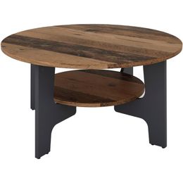 ByLiving Couchtisch &raquo;JONNY&laquo; Artisan Eiche, Old Wood oder wei&szlig;, Ablageboden braun B/H/T: 80cm x 43cm x 80cm