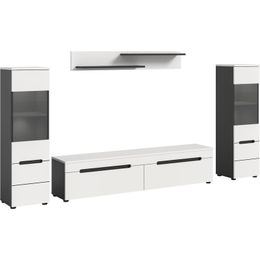 Home Affaire Wohnwand &raquo;REHAT, TOPSELLER!, 4-teilig, inkl. Beleuchtung, stehend oder h&auml;ngend&laquo; Set bestehend aus: 2x Vitrine inkl. Beleuchtung, Lowboard
