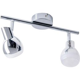 N&auml;ve n&auml;ve LED Deckenleuchte &raquo;Chromey&laquo; LED-Board 1 Stk. Warmwei&szlig; LED Deckenleuchte,chrom,2x 26 LED 5W/380lm; total 10W grau 2, H: 13cm, 1 Stk.
