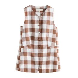 next Suit Vest female size 42 Brown / Mocha / White