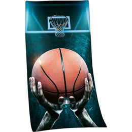 Herding's Young Collection Badetuch &raquo;Basketball&laquo; hochfarbig bedruckt bunt Velours, Obermaterial: 100% Baumwolle B/L: 75cmx150cm, 1 Stk., Basketball, Velours