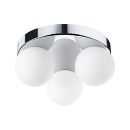 Paulmann Deckenleuchte &raquo;Selection Bathroom Gove IP44 max. 3x20W Rondel Glas/Metall&laquo; G9 1 Stk. G9 wei&szlig; 3, &Oslash; 22cm H: 10cm, 1 Stk.
