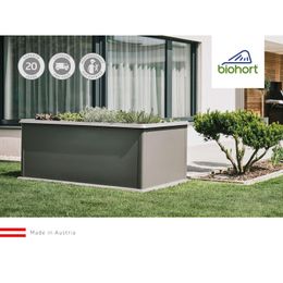 BioHort Hochbeet &raquo;4x1, verschiedene Farben&laquo; 397x102x77 cm, extrem langlebig, aus Metall silber Stahl B/H/T: 397cm x 77cm x 103,1cm