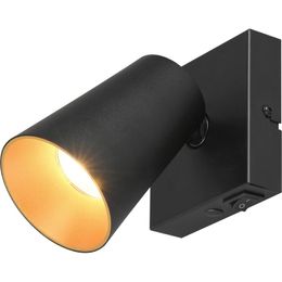 Trio Leuchten Wandstrahler &raquo;SHARP, Spot 1-flammig exkl 1x GU10 max 10W schwenkbar & drehbar&laquo; GU10 1 Stk. warmwei&szlig; - kaltwei&szlig; Schirm innen gold, 