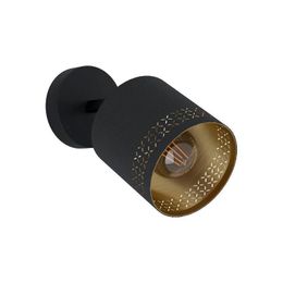 Eglo Deckenspot &raquo;ESTEPERRA Wandstrahler, Stahl und Textil, IP20, E27, Flurlampe, Lampe&laquo; E27 1 Stk. Deckenlampe, Wandleuchte, Wohnzimmerlampe, Schwarz,
