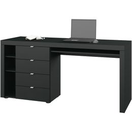 borchardt M&ouml;bel borchardt M&ouml;bel Schreibtisch &raquo;Dolly&laquo; mit 3 F&auml;chern und 4 Schubk&auml;sten schwarz B/H/T: 173cm x 78cm x 50cm