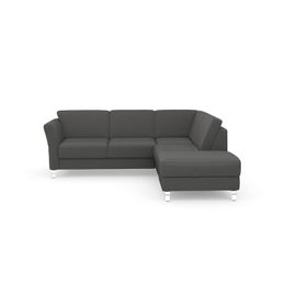 Sit & More sit&more Ecksofa &raquo;Visby L-Form&laquo; Wahlweise mit Schlaffunktion und Stauraum, frei im Raum stellbar grau B/H/T: 248cm x 87cm x 213cm, Luxus-Microfaser 