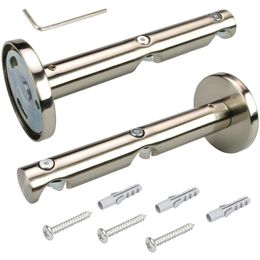 Liedeco Deckentr&auml;ger f&uuml;r Gardinenstangen f&uuml;r Gardinenstangen &Oslash; 16 mm silber &Oslash; 1,6cm