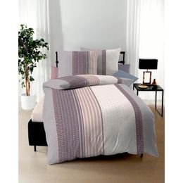 Kaeppel Bettw&auml;sche &raquo;Unit&laquo; 2 Stk. lila Mako-Satin, Obermaterial: 100% Baumwolle B/L: 155cm x 220cm, 1 Stk., 1 Stk., Mako-Satin, B/L: 80cm x 80cm, 2 Stk.