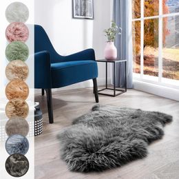 LUXOR living Fellteppich &raquo;Schaffell Namika&laquo; fellf&ouml;rmig 50 mm H&ouml;he echtes Lammfell, weich & flauschig, gro&szlig;e Farbauswahl, in 2 Gr&ouml;&szlig;en schwarz Lammfell 