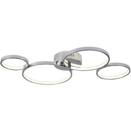 Searchlight LED Deckenleuchte &raquo;Deckenleuchte Solexa, 1-flammig&laquo; LED-Modul 1 Stk. Warmwei&szlig; Minimalistisches Ambiente wei&szlig; 1, H: 7,4cm, 1 Stk.