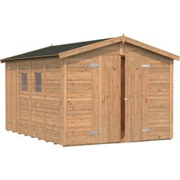 Palmako Ger&auml;tehaus &raquo;Dan&laquo; hellbraun braun Massivholz Einheitsgr&ouml;&szlig;e