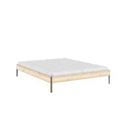 Karup Design Bettgestell &raquo;CORE BED Bodenbett, Holzrahmen, Futonbett, Jugendbett, Holzbett&laquo; Massivholzbett mit Lattenrost, Kiefer massiv, Doppelbett ohne Kopfteil 