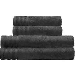 Kleine Wolke Handtuch Set &raquo;Royal, 4 St&uuml;ck (2 Handt&uuml;cher 50/100 cm + 2 Duscht&uuml;cher 70/140 cm)&laquo; Set 4 Stk. Frottier Uni Farben, mit Bord&uuml;re, weich, in verschiedenen 