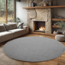 Ayyildiz Teppiche Teppich &raquo;HELIX 2200 , auch als L&auml;ufer und Rund erh&auml;ltlich&laquo; rund 7 mm H&ouml;he 3D-Effekt durch Cut-Loop-Webtechnik, Woll-Optik, Boucl&eacute;, Wohnzimmer &Oslash; 200cm 