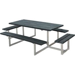 Plus Garten-Essgruppe &raquo;&raquo;Basic&laquo; Kombim&ouml;bel + 2 Anbau&laquo; 1 Stk. tlg. 260x160x73/45 cm grau Polywood, Stahl B/H/T: 160cm x 73cm x 260cm