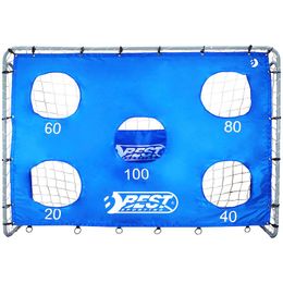 BEST Sporting Fu&szlig;balltor &raquo;Mit Torwand 5 Schussl&ouml;cher&laquo; 240 x 170 cm blau Polyester, Stahl B/H/L: 240cm x 170cm x 85cm, Polyester Stahl