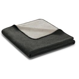Biederlack Wohndecke &raquo;Melange&laquo; mit geketteltem Zierstich silber Baumwolle, Polyacryl, Polyester B/L: 150cm x 200cm