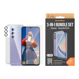PanzerGlass Displayschutzglas &raquo;3-in-1 Bundle Set f&uuml;r Samsung Galaxy A34 5G, UWF&laquo; f&uuml;r Samsung Galaxy A34 5G transparent Thermoplastische Polyurethane (