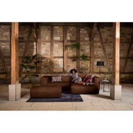 W.Schillig Ecksofa &raquo;around-the-block, modern und elegant, bequem, L-Form&laquo; mit eleganter Biese, mit Federkern braun Longlife Xtra-Leder Z69: Das 
