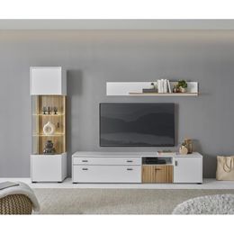 Home Affaire Wohnwand &raquo;HUDSON&laquo; Set, 3 Stk. tlg. wei&szlig; B/H/T: 316cmcm x 180cmcm x 42cmcm