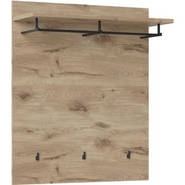 LIVING CHARM Garderobenpaneel &raquo;Twist&laquo; Breite 86 cm braun Holzwerkstoff B/H/T: 86cm x 101cm x 29,6cm