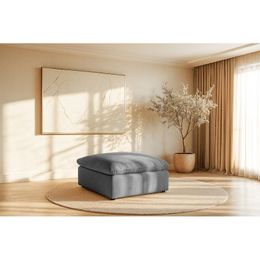 OTTO home Polsterhocker &raquo;Venslev&laquo; sch&ouml;ne Erg&auml;nzung f&uuml;r das Sofa grau 100% PES B/H/T: 90cm x 46cm x 90cm, Struktur